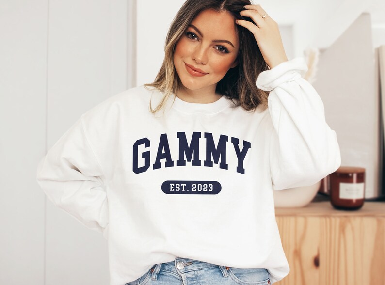 Custom Gammy Sweatshirt - Gammy Varsity EST - Choose Your Year ...