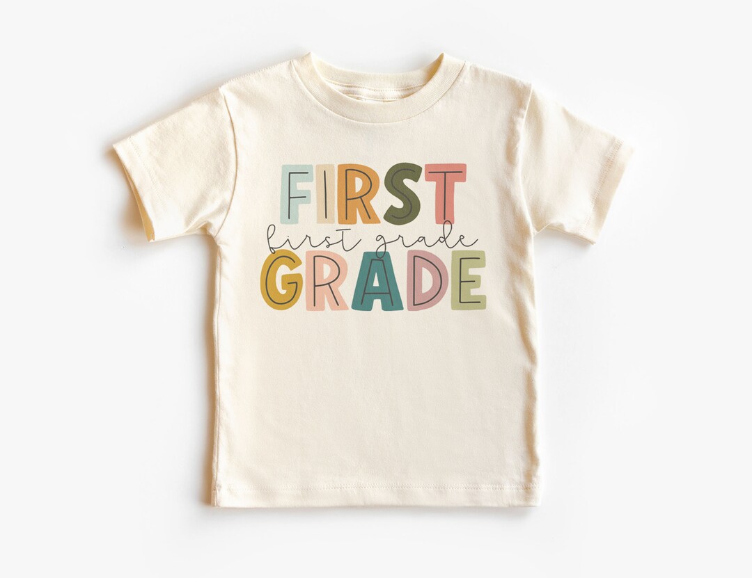 First Grade Boho Kids Shirt - Cute Back to School Outfit - First Day of ...