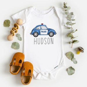 Personalized Police Car Toddler Shirt - Cute Custom Name Future Police ...