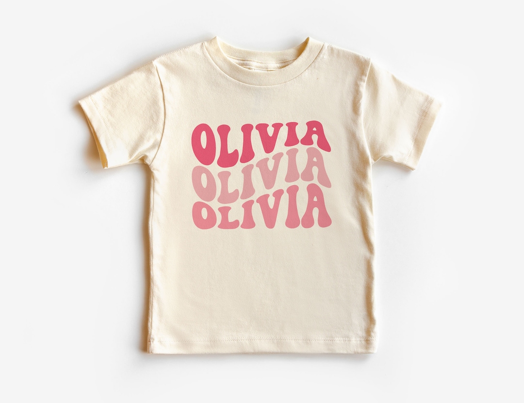 Groovy Custom Girls Name Toddler Shirt - Personalized Kids Names ...