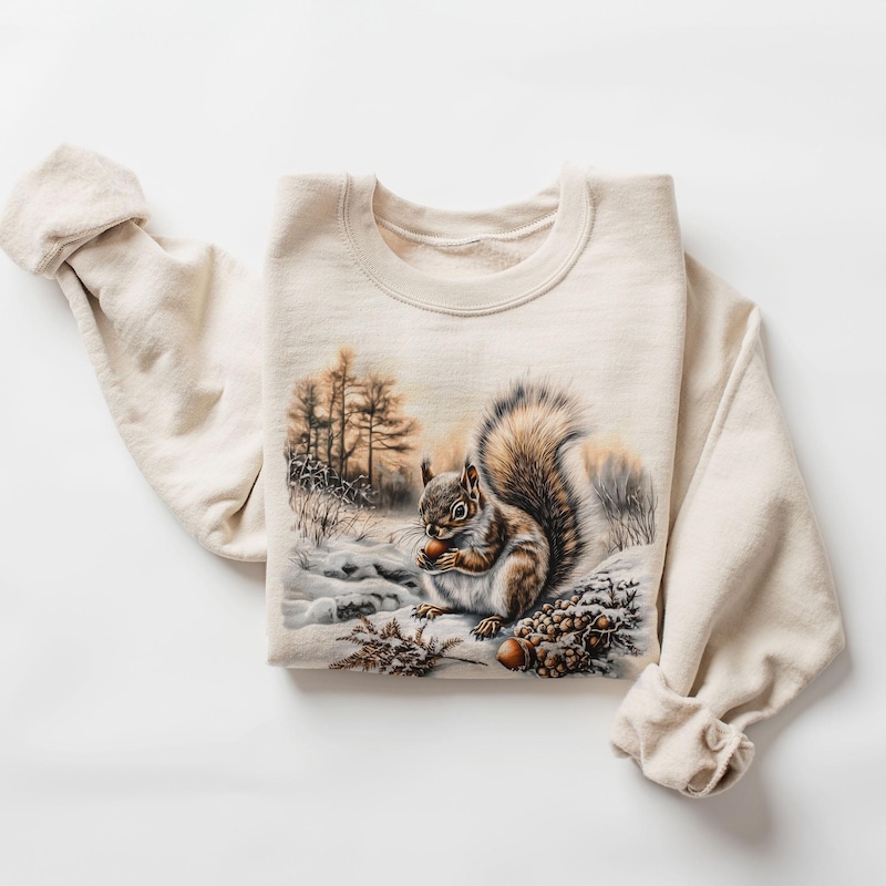 Winter Scene 90s Sweater - Etsy