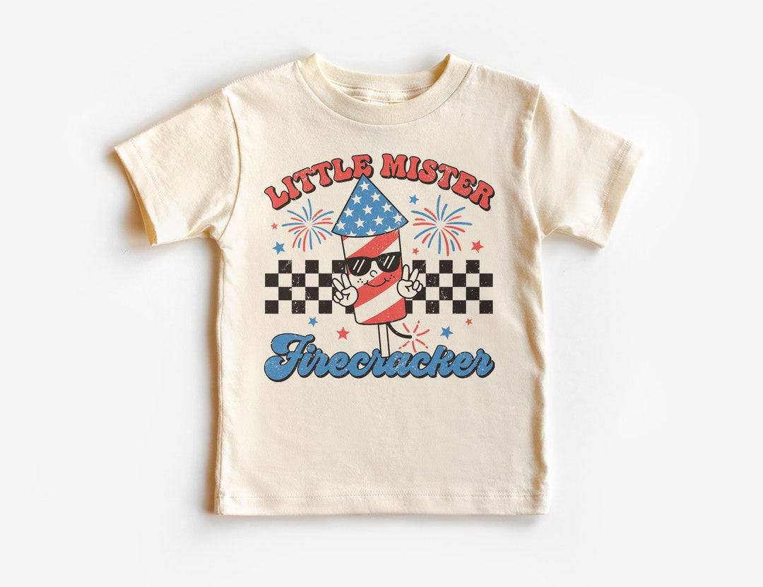 Little Mister Firecracker Shirt - Funny 4th of July Fireworks Outfit ...