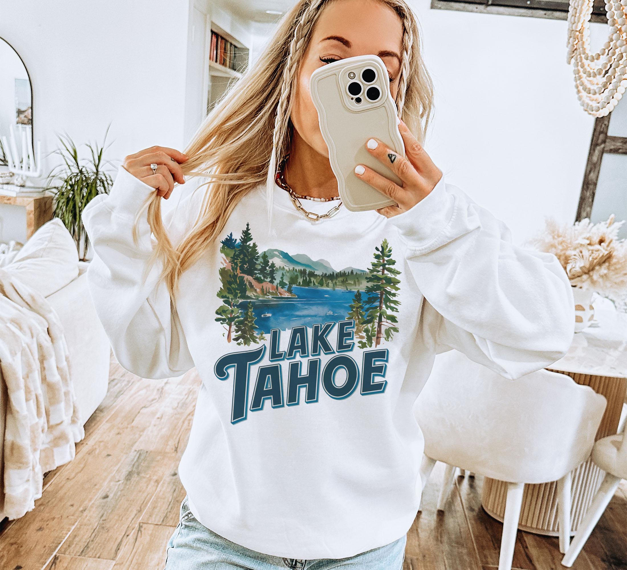 Retro Lake Tahoe Forest Scene Sweatshirt - Nineties 90s Vintage ...