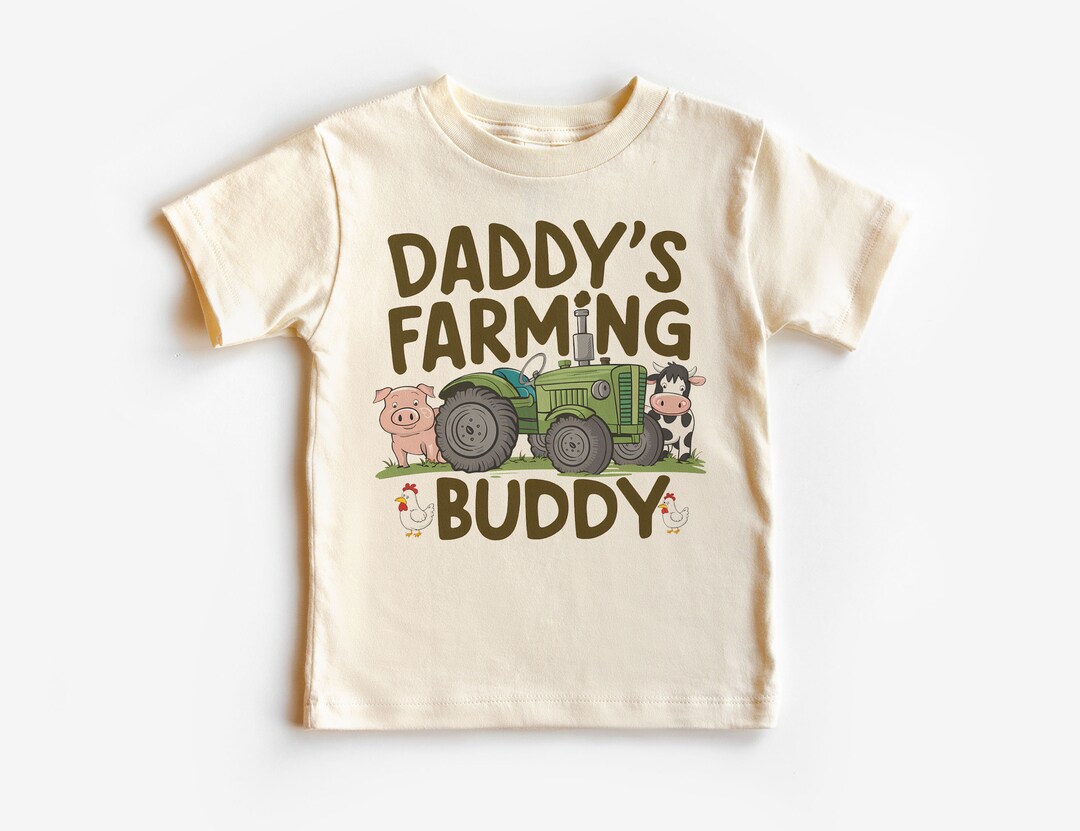 Daddy's Farming Buddy Toddler Shirt - Farm Kid Green Tractor and ...