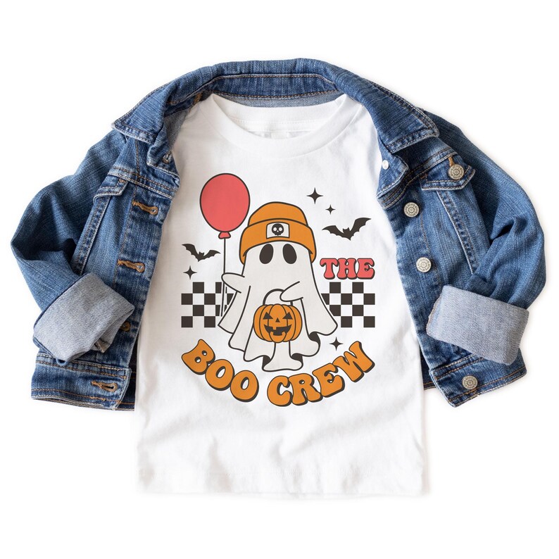 The Boo Crew Shirt - Retro Ghost Balloon Halloween Outfit - Trick or ...