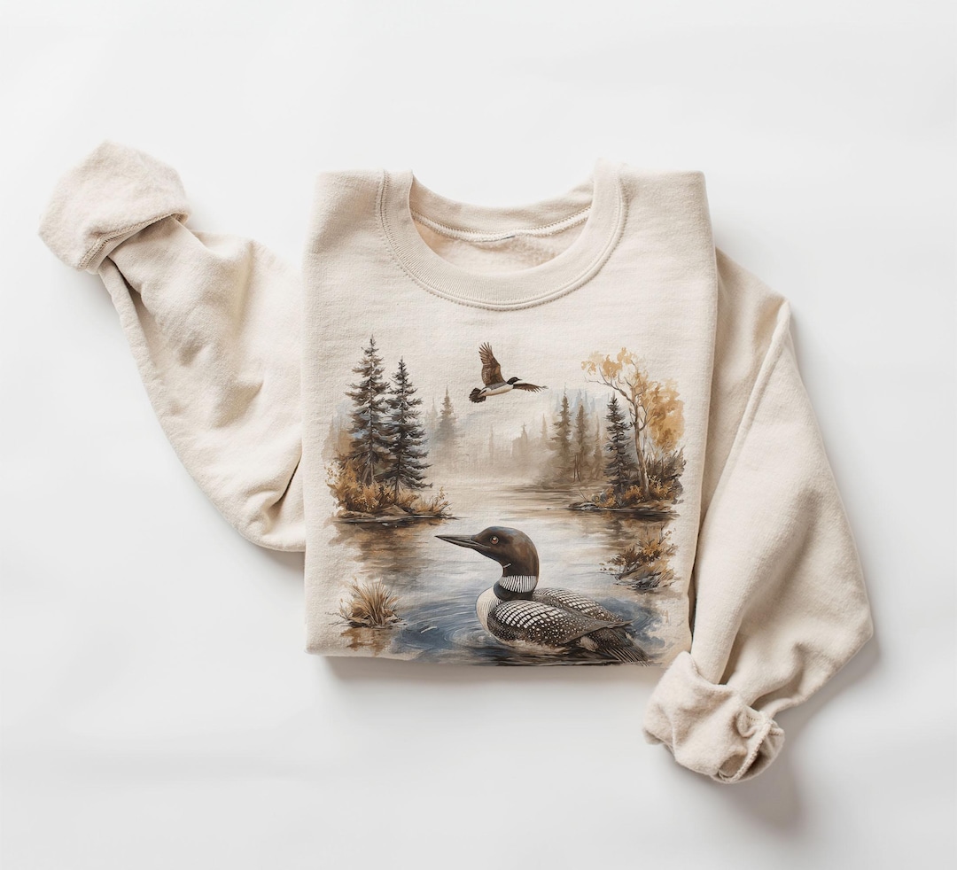 Retro 90's Common Loon Vintage Birdwatching Unisex Sweatshirt - Etsy