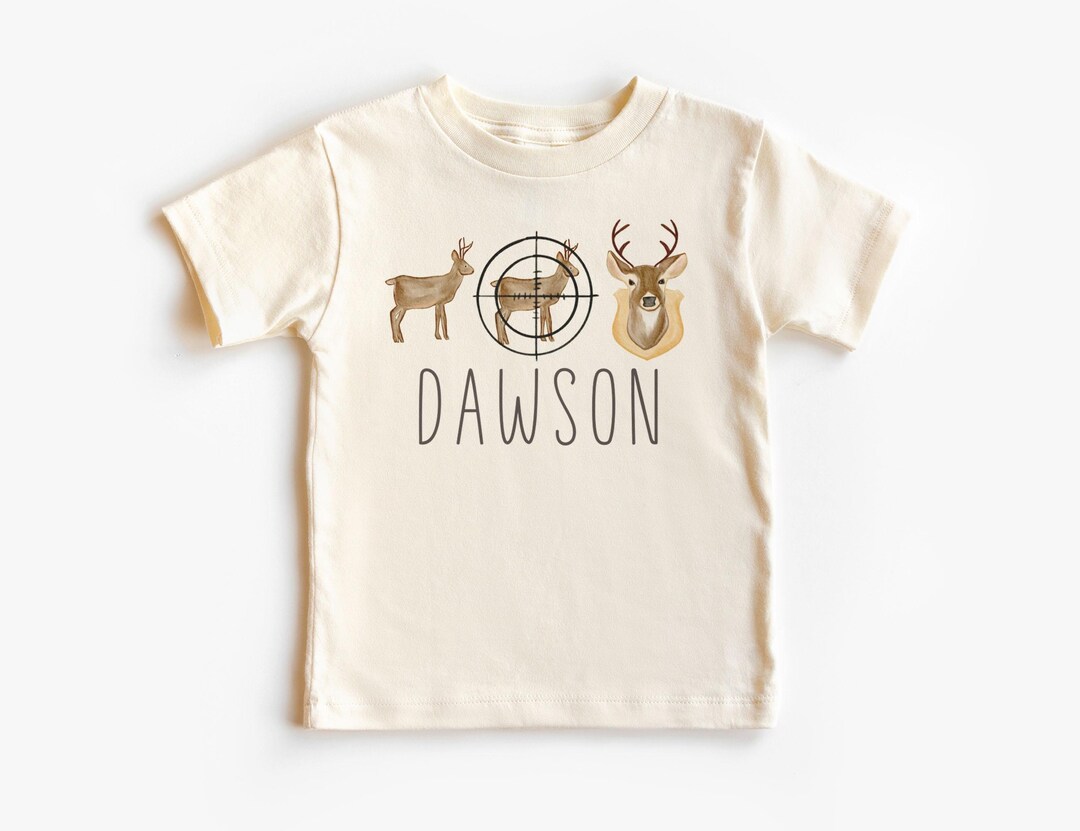 Personalized Deer Season Kids Shirt - Custom Kids Buck Hunting Outfit - Whitetail and Mule Deer ...