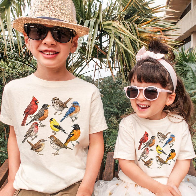 Songbirds of North America Field Guide Bird Lover Toddler Adult Youth T ...