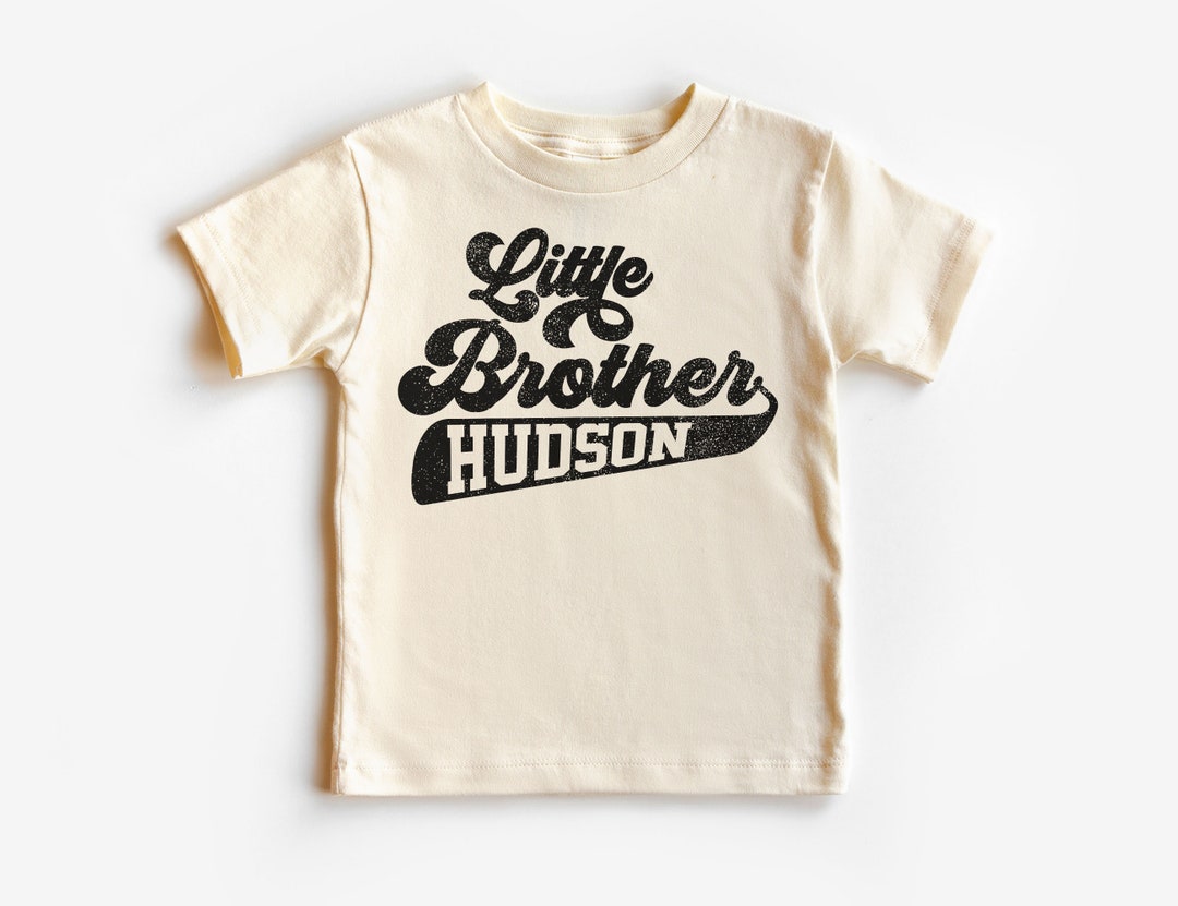 Personalized Retro Little Brother Toddler Shirt, Custom Name Vintage ...