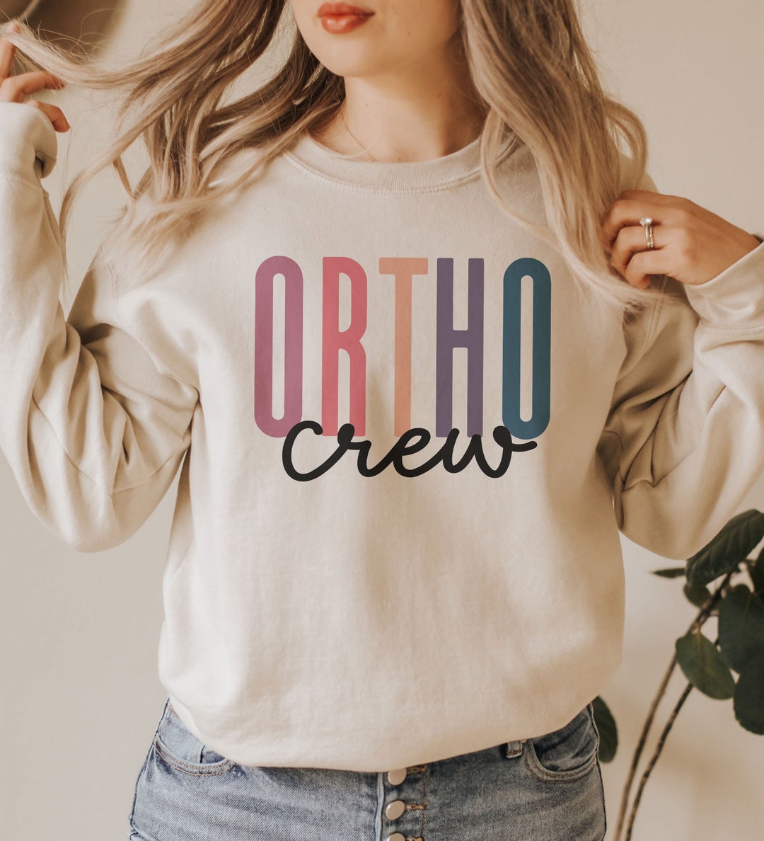 Ortho Office Sweatshirt Ortho Crew Ombre Orthodontist Office Shirts ...