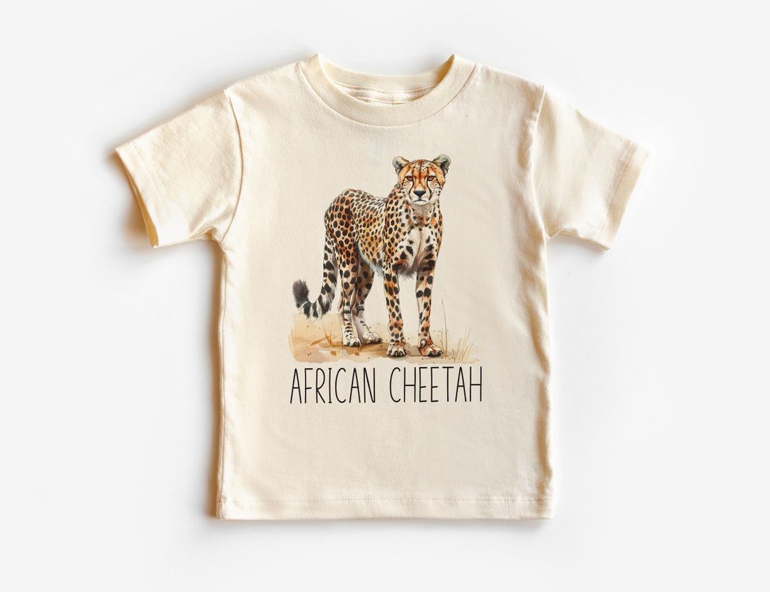 African Cheetah Toddler Shirt - Cute Educational Cheetah Species Kid's ...