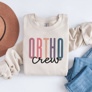 Ortho Office Sweatshirt Ortho Crew Ombre Orthodontist Office Shirts ...