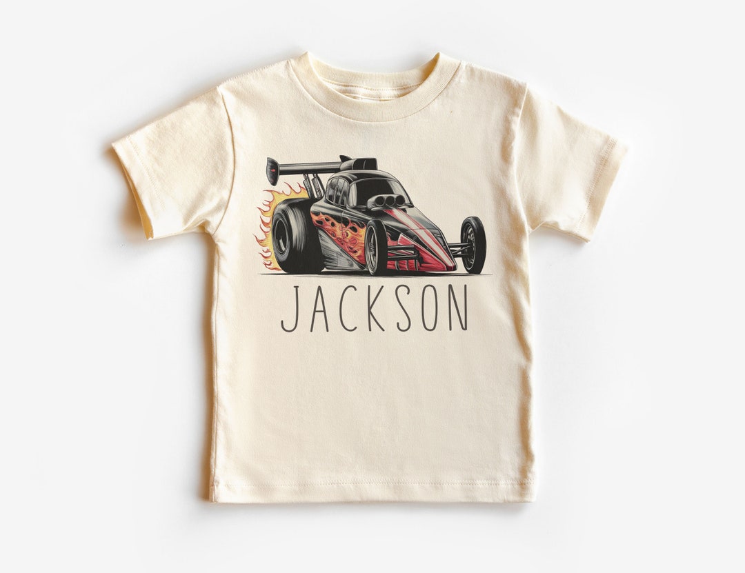 Personalized Dragster Toddler Shirt - Custom Kids Name Drag Race Funny ...