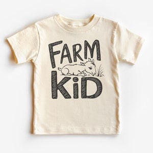Farm Kid Baby Goat Toddler Shirt - Funny Farming Barn Animals Children ...