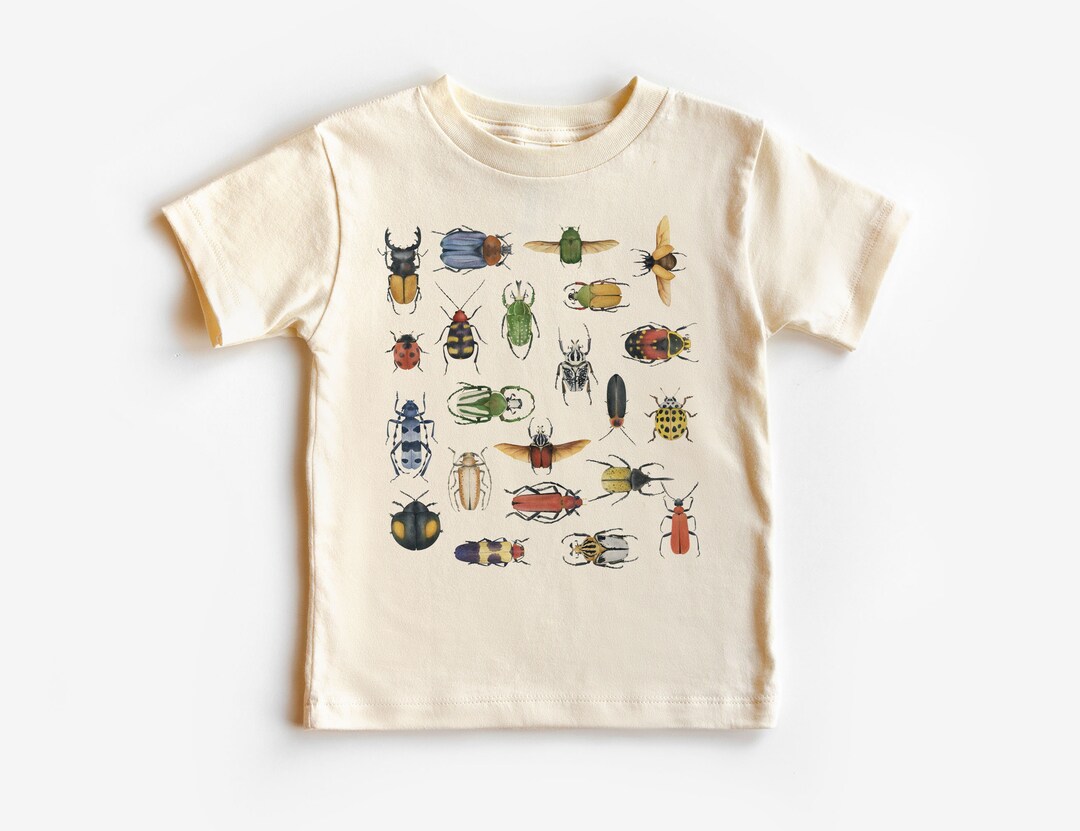 Retro Beetle Bugs Toddler Shirt - Entomology Children's Clothing ...