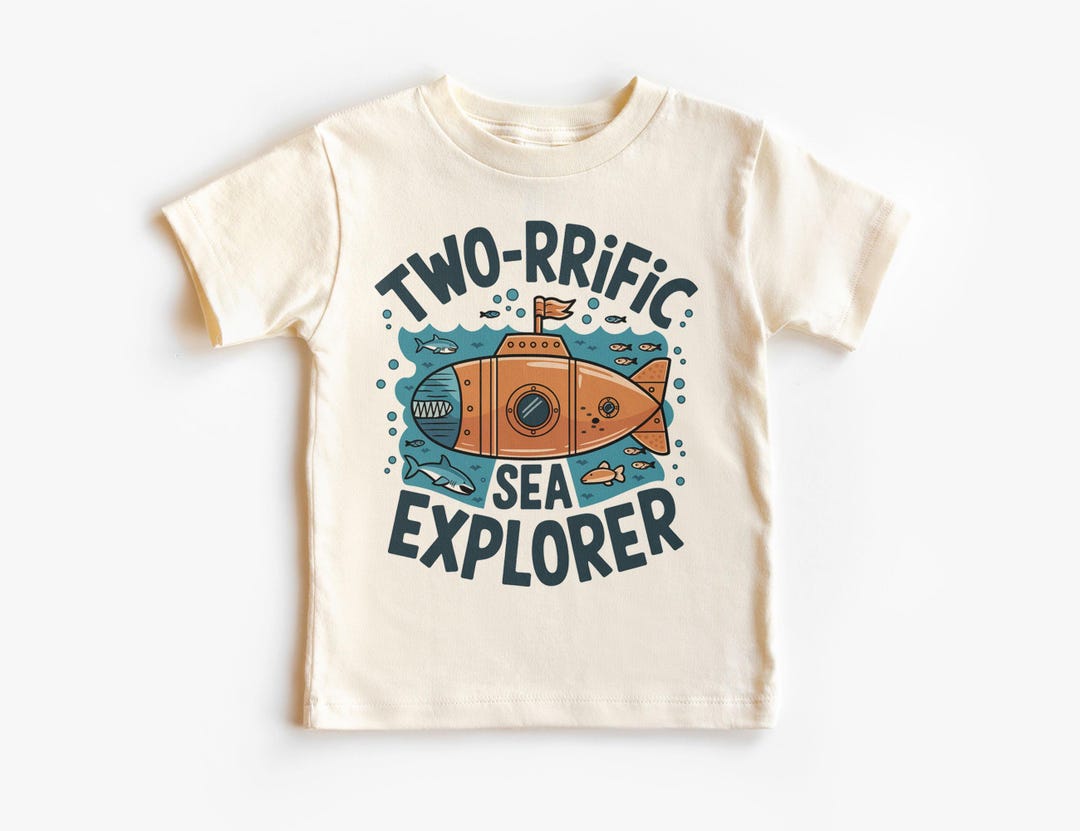 2nd Birthday Under the Sea Shirt - Two-rrific Sea Explorer Submarine ...