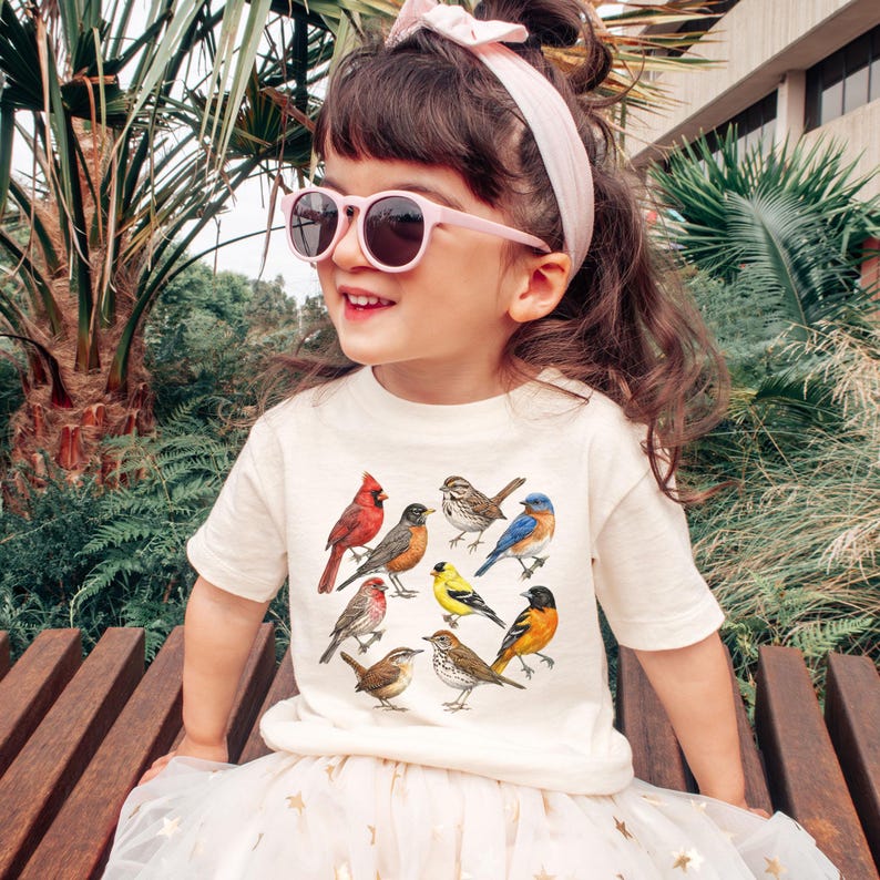 Songbirds of North America Field Guide Bird Lover Toddler Adult Youth T ...
