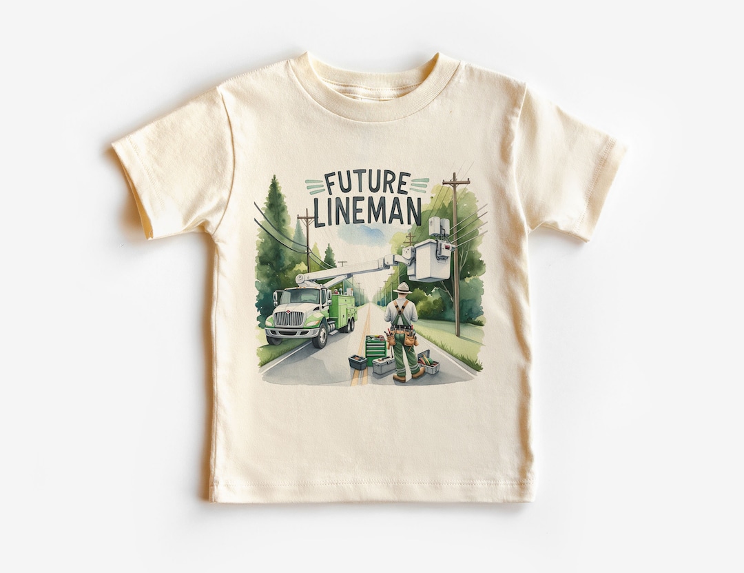 Future Lineman Toddler Shirt - Lineman Boom Truck Little Boys Tee ...