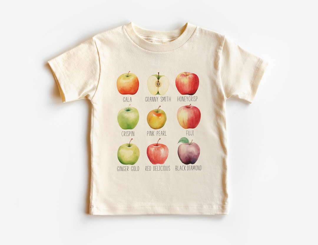 Fall Apple Picking Toddler Shirt - Cute Apple Fruit Names Tee - Apple ...