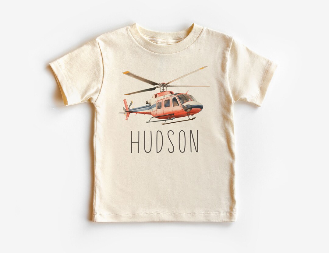 Personalized Helicopter Toddler Shirt - Boys Custom Name Chopper Tee ...