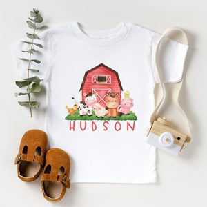 Personalized Barnyard Animals Toddler Shirt - Custom Kids Names ...