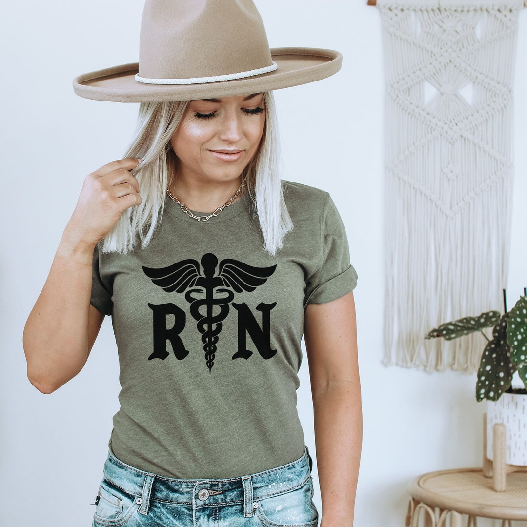 Registered Nurse Shirts RN Caduceus Gift for Nurses Travel Nurse Tee RN ...