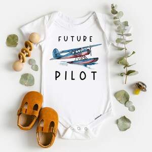 Future Pilot Seaplane Toddler Shirt, Float Airplane Pilot Kids Shirt ...