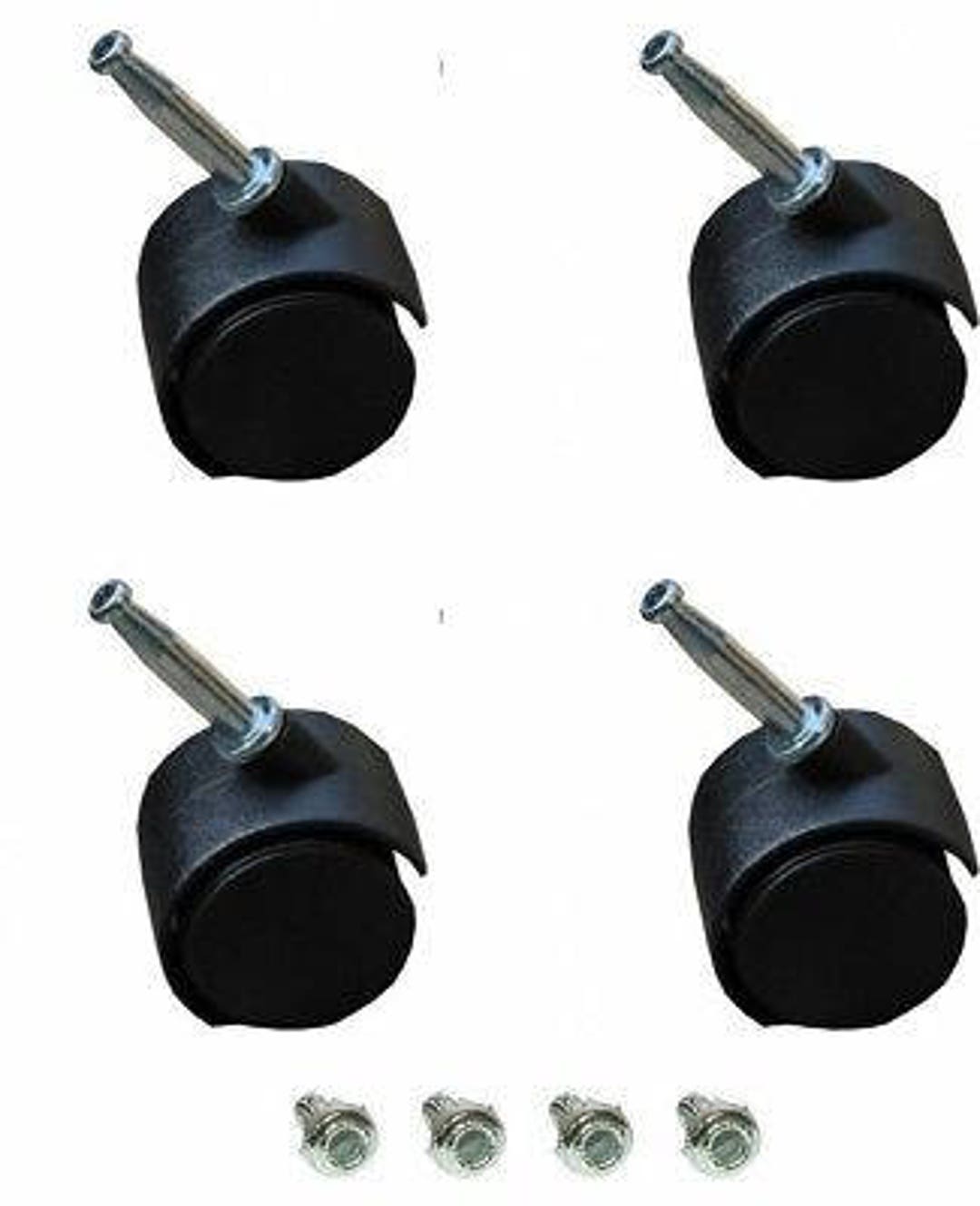 4 X Twin Wheels Castor With Inserts - for Divan Beds Sofa Settee Chair ...