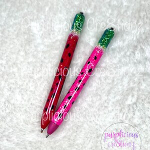 Watermelon Glitter Pen || Inkjoy Glitter Pen || Refillable Gel Pen ...