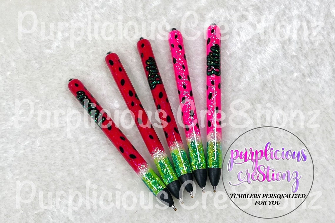 Watermelon Glitter Pen Inkjoy Glitter Pen Refillable Gel - Etsy