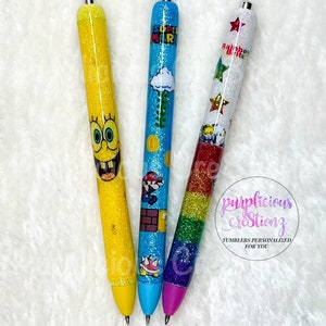 Cartoon Character Inspired Various Inkjoy Glitter Pen Refillable Gel ...