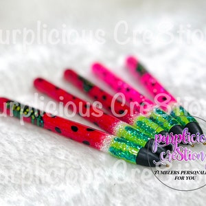 Watermelon Glitter Pen || Inkjoy Glitter Pen || Refillable Gel Pen ...
