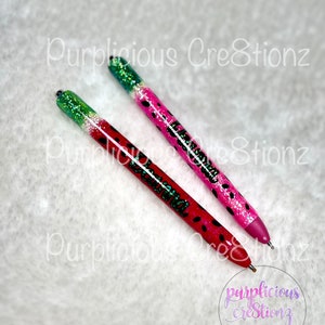 Watermelon Glitter Pen || Inkjoy Glitter Pen || Refillable Gel Pen ...