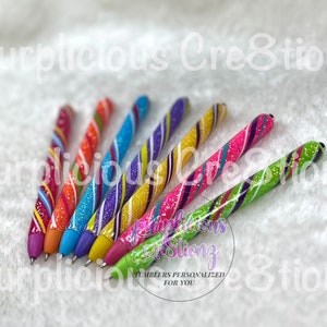 Candy Cane Stick Glitter Pen | Personalized Custom Gifts - Etsy