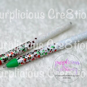 Candy Cane CONFETTI Glitter Pen || Inkjoy Glitter Pen || Refillable Gel ...