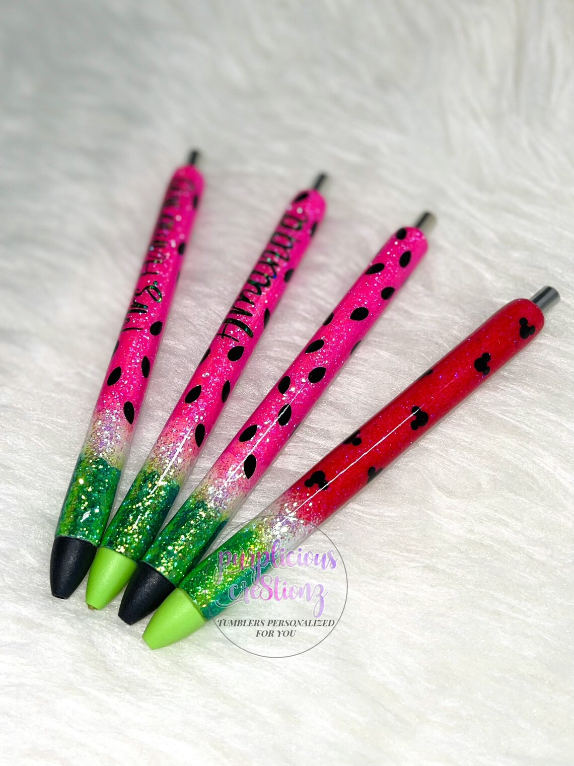 Watermelon Glitter Pen Inkjoy Glitter Pen Refillable Gel - Etsy