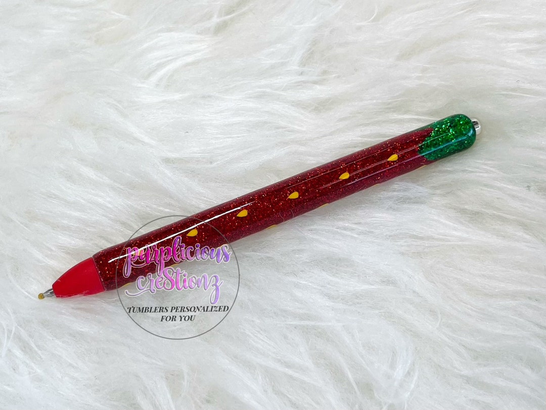 Strawberry Glitter Pen || Inkjoy Glitter Pen || Refillable Gel Pen ...