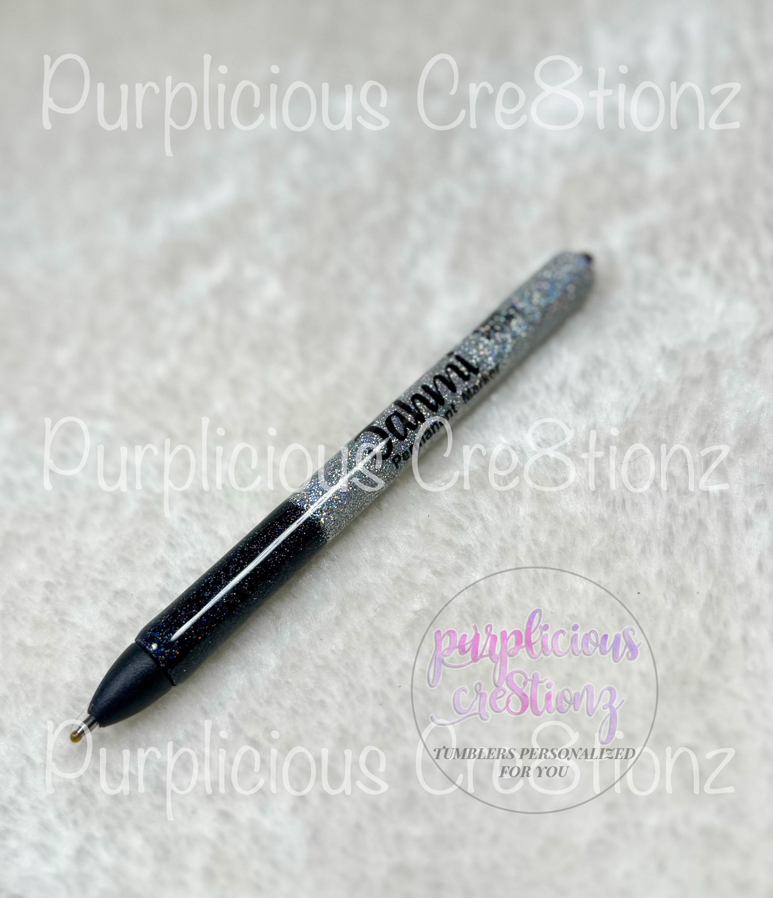 Marker Inspired Sharpie Glitter Refillable Pen | Personalized Custom ...