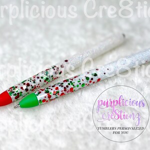 Candy Cane CONFETTI Glitter Pen || Inkjoy Glitter Pen || Refillable Gel ...