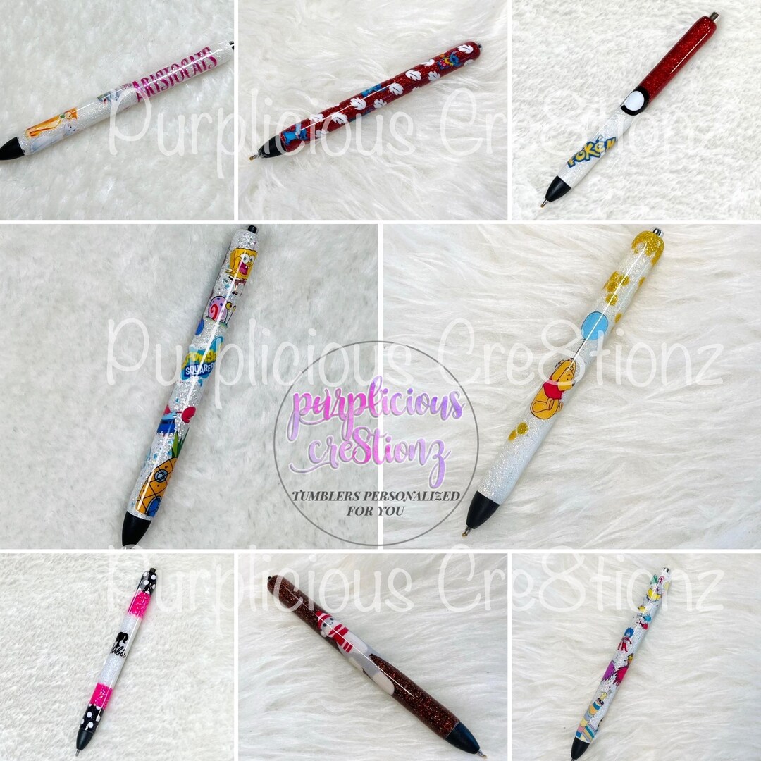 Cartoon Character Inspired Various Inkjoy Glitter Pen Refillable Gel ...