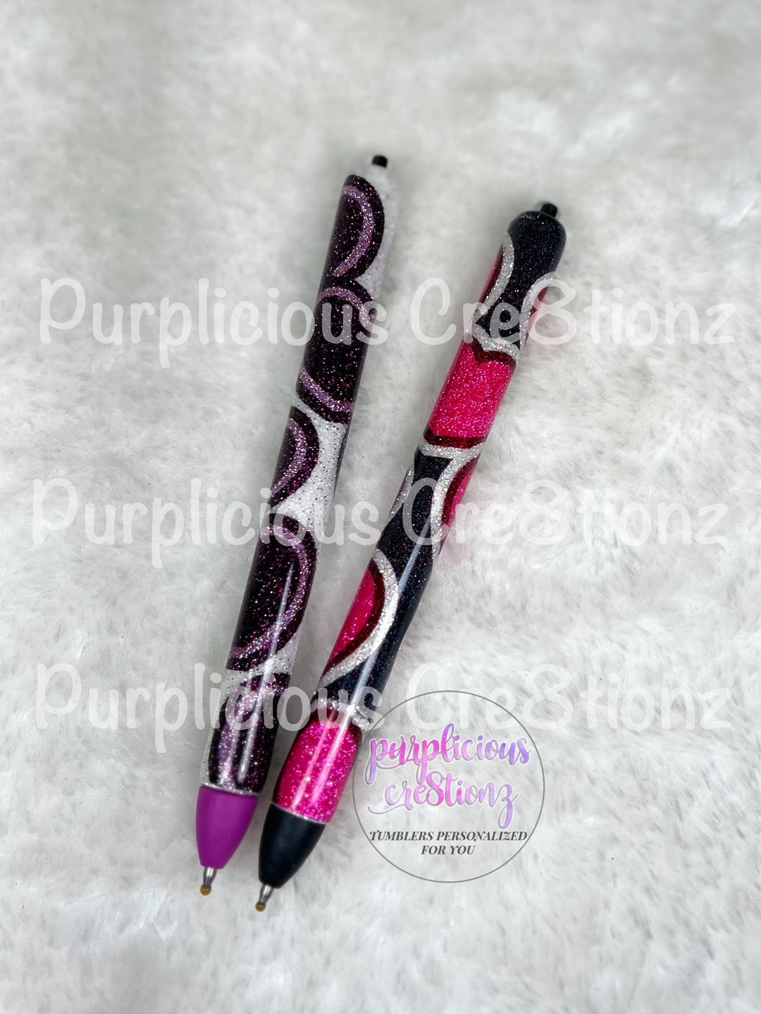 Valentine Hearts Burst Glitter Refillable Gel Pen | Personalized Custom ...