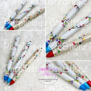 CHRISTMAS Lights Glitter Pen With Rhinestones || Inkjoy Glitter Pen ...