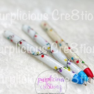 CHRISTMAS Lights Glitter Pen With Rhinestones || Inkjoy Glitter Pen ...