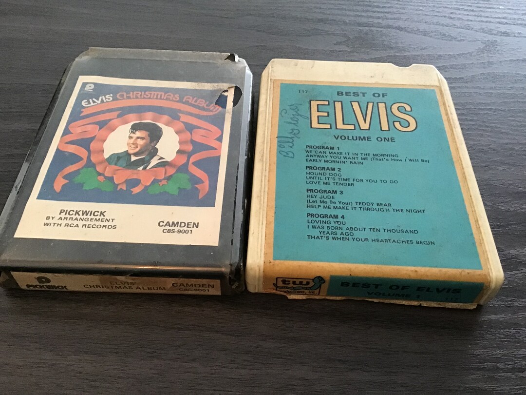 Elvis 8 Track Tapes (2) Best of Elvis Volume 1 and Elvis Christmas ...