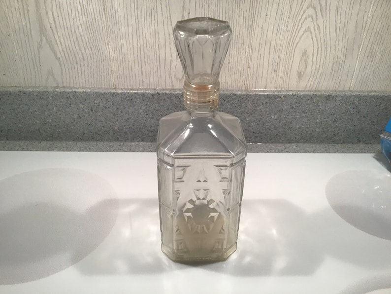 Vintage Clear Glass Monarch Wine Decanter. Manischewitz Brooklyn, New ...