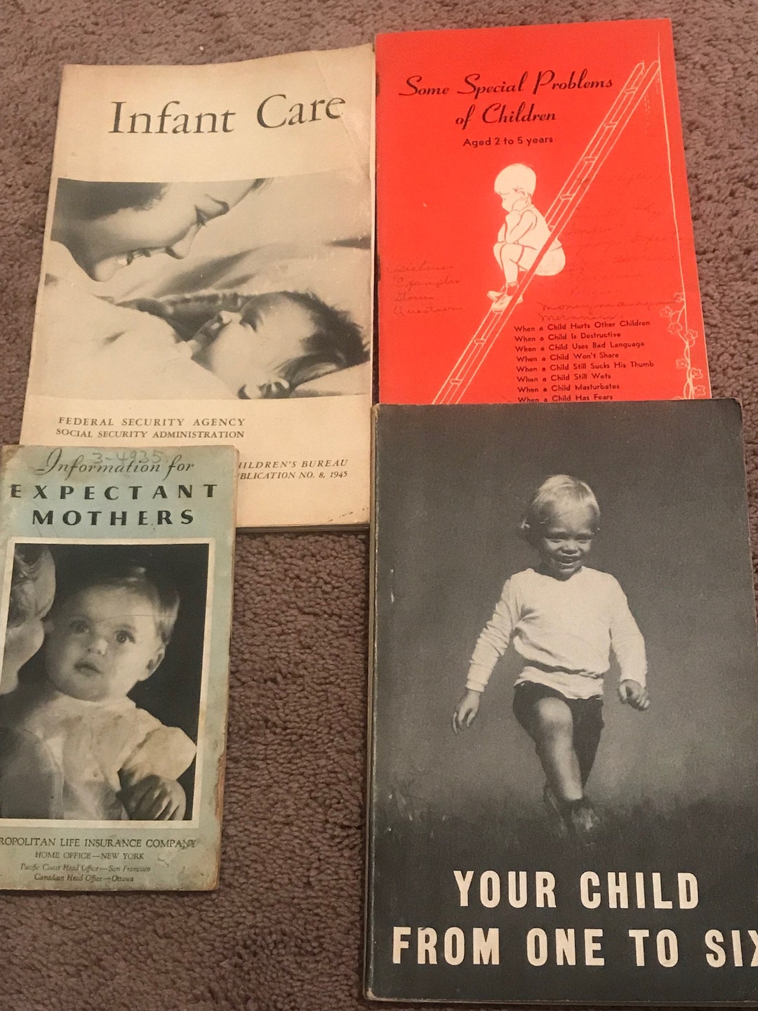 Vintage Booklets Expectant Mother, Child Raising 1933, 1945 and 1949 ...
