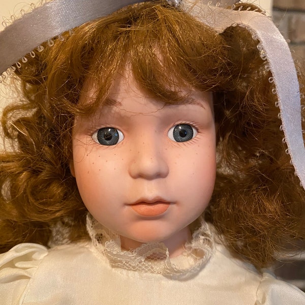 Antique Porcelain Doll With Cloth Body Etsy