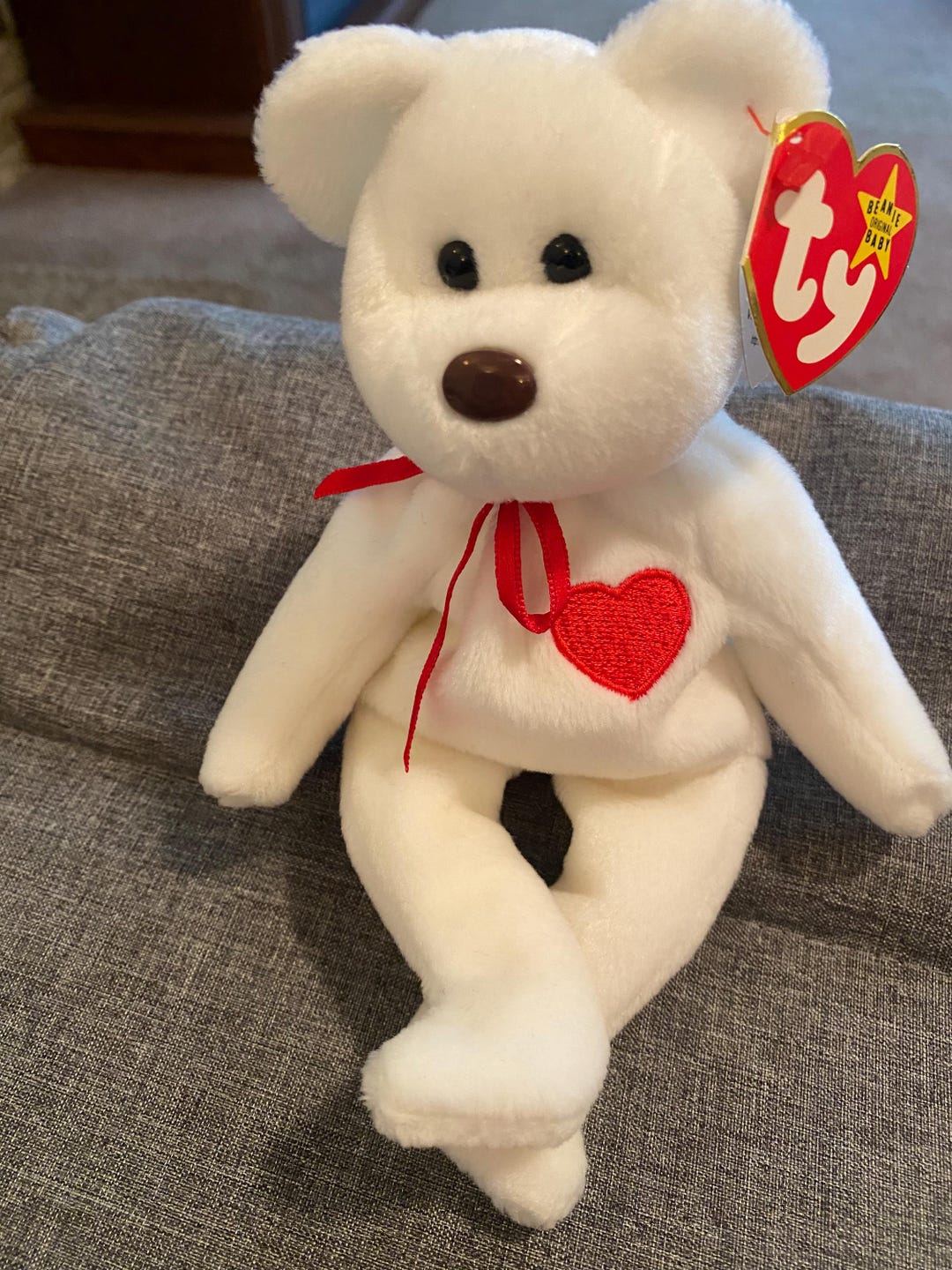 Vintage TY Beanie Valentino. DOB 2/14/1994. Rare Find. Valentine’s Day ...