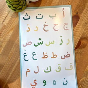 Arabic Alphabet Educational Poster for Children I 11 X17 Inch Poster - Etsy