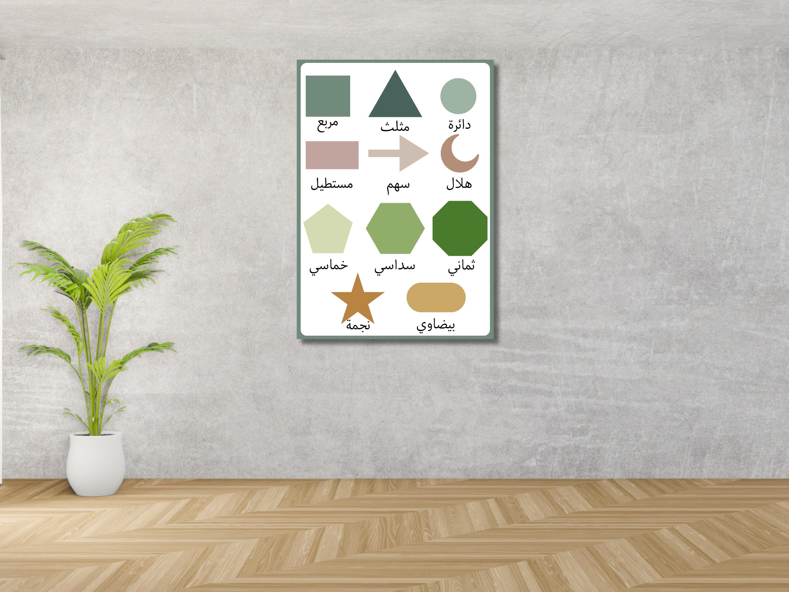 Arabic Shapes Educational Poster for Children | Digital Download ...